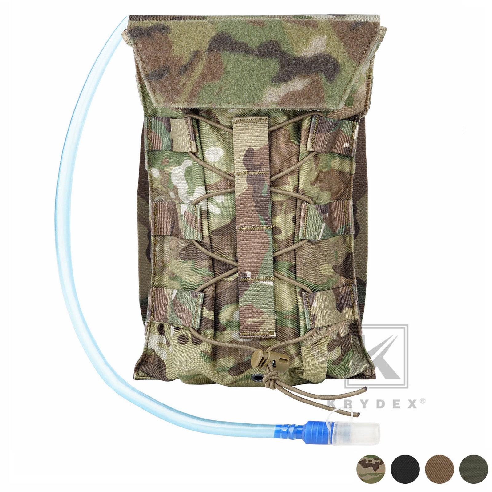 Krydex Tactical 50 oz Hydration MOLLE Pack Modular Water Bladder Pouch