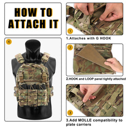 KRYDEX Tactical MOLLE Front Flap Adapt Laser Cut For Plate Carrier – Krydex