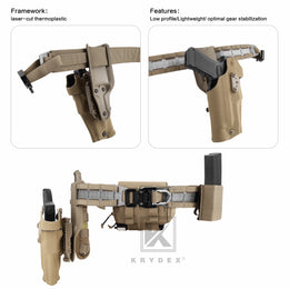 Krydex Tactical MOLLE Belt Low Profile Battle Cobra Gun Duty Belts