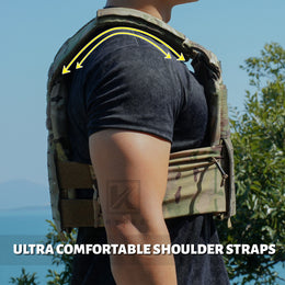 Krydex Laser MOLLE Plate Carrier Tactical Vest Trainer Weight Vest